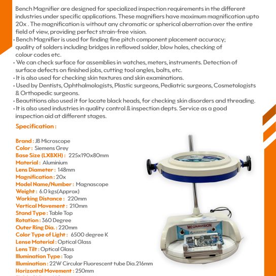 Magnascope | Bench Magnifier - JB Microscope